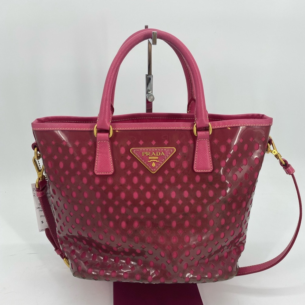 Prada Limited Edition Perforated 2-Way Bag - Gem